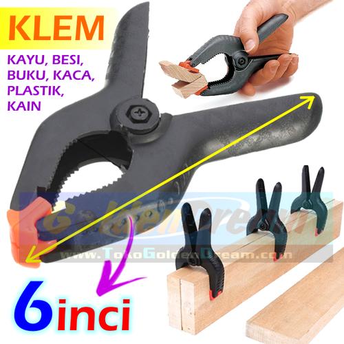 Jual Klem Kayu 6 inci Serbaguna Clamp Besi Kaca Kertas Triplek Catok ...