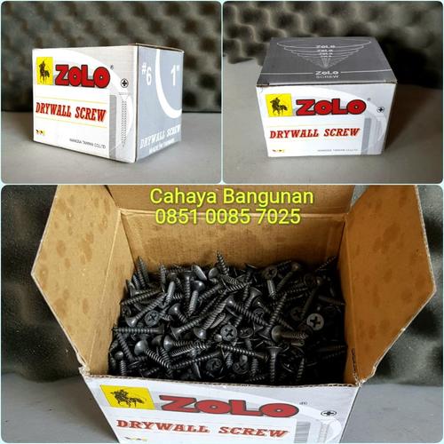 Jual Sekrup Gypsum Skrup Gipsum ZOLO 6 x 1" Inch 1Inch Hitam Kotak Dus 6x1 - Jakarta Barat ...