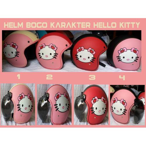 Jual HELM HELLO KITTY BOGO RETRO DEWASA - MERAH HITAM - Kab. Tangerang ...