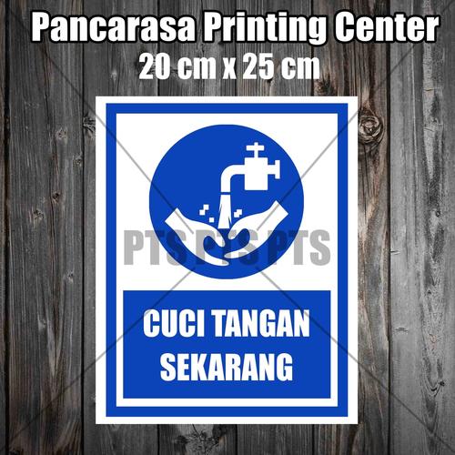 Jual Stiker Cuci Tangan Sekarang Safety Sign Warning Imo Surabaya ...