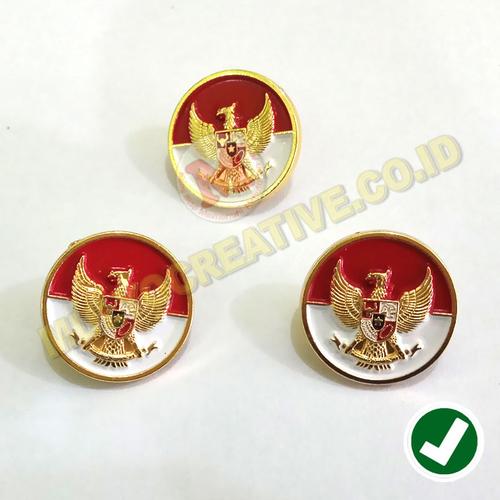 Jual Pin Garuda Merah Putih Bentuk Bulat Logam Cor Pengait Jarum - Kab ...