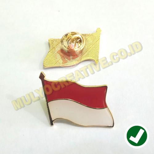 Jual Pin Lencana Bendera Indonesia 2.3cm - Pin Kerah - Pin Paskibra ...