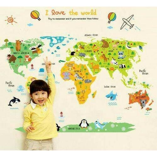 Jual STIKER DINDING MOTIF PETA / MAP 60X90CM - Jakarta Selatan - IND ...