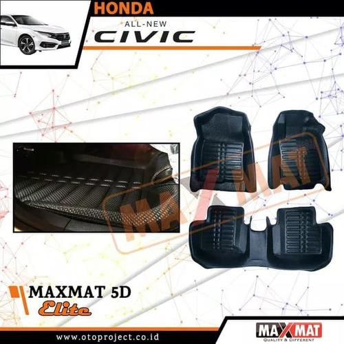 Jual Karpet maxmat 5d tipe premium black All New Civic Turbo Hatchback ...
