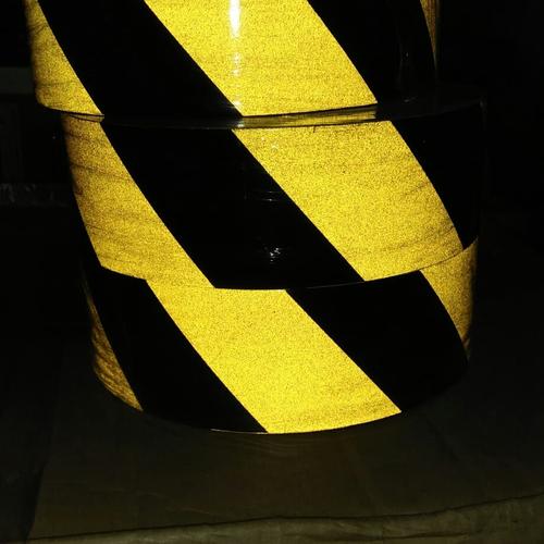 Jual 3m stiker reflective police line-sticker kuning hitam 2"x45 mter ...