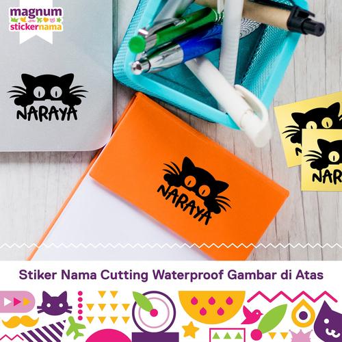 Jual Stiker Nama Waterproof Cutting Sticker Label Nama Anak gambar ...