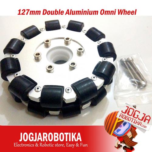 Jual 127MM DOUBLE ALUMINIUM ALUMUNIUM WHEEL RODA OMNI BESAR - Kab ...