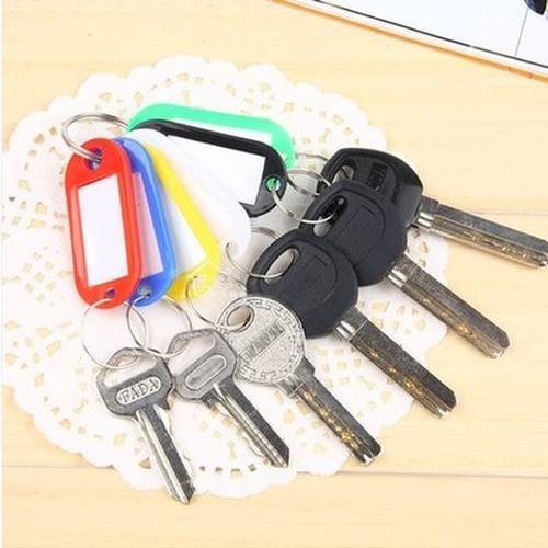 Jual Gantungan Kunci Label Nama keychain Warna key ring Tag Name Koper ...