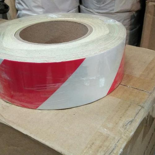 Jual stiker reflective police line 2"x 45meter/scotlite merah putih ...