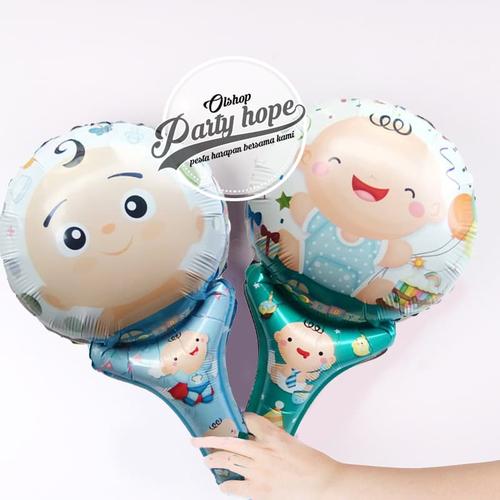Jual balon pentung baby boy / balon stick foil baby boy / balon ...