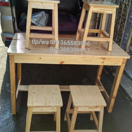 Jual Meja makan/Meja Kayu Jati belanda/Meja bakso/Meja Kafe/Meja Bar ...