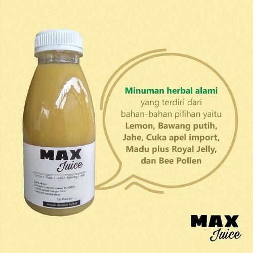 Jual MAX JUICE - JUS HERBAL BAWANG PUTIH LEMON MADU JAHE CUKA APEL ...