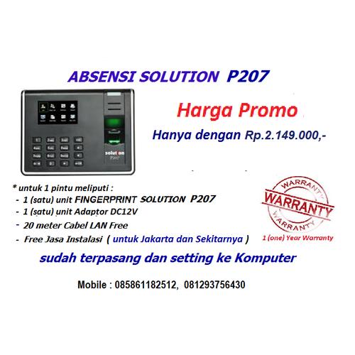 Jual FINGERPRINT SOLUTION P207 ( MESIN ABSENSI ) - Jakarta Barat - MCK ...