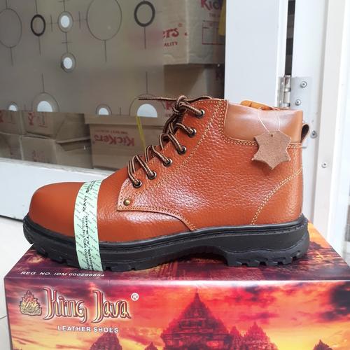 Jual Sepatu Safety Ujung Besi Kulit Asli King Java Tan - Tembaga, 39 ...