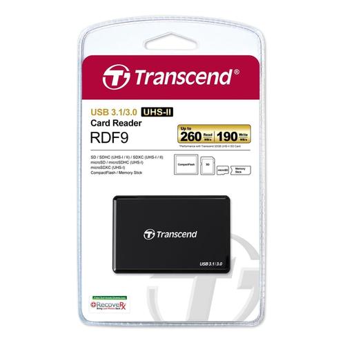 Jual Transcend Card Reader RDF9 All-in-1 UHS-II Multi Card Reader USB 3 ...