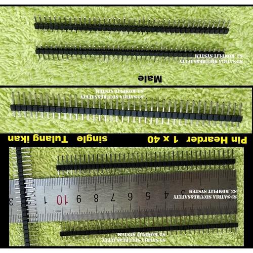 Jual Single Konektor Pin Hearder 1x40 Tulang ikan Male 1 x 40 connector ...