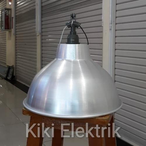 Jual Kap Lampu Gantung Industri Silver Diameter 35 cm + Fitting Gantung E27 - Jakarta Pusat ...