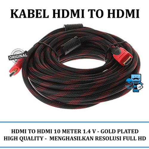 Jual Kabel HDMI to HDMI 10 Meter Gold Plated - High Quality - Jakarta ...