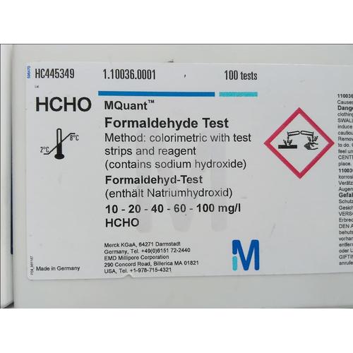 Jual MQuant Formaldehyde Test Merck 1.10036.0001 Range 10-100 mg/l ...