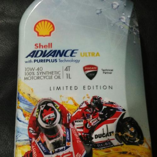 Jual shell advance ultra ducati limited edition api sn jaso ma2 10w40 ...
