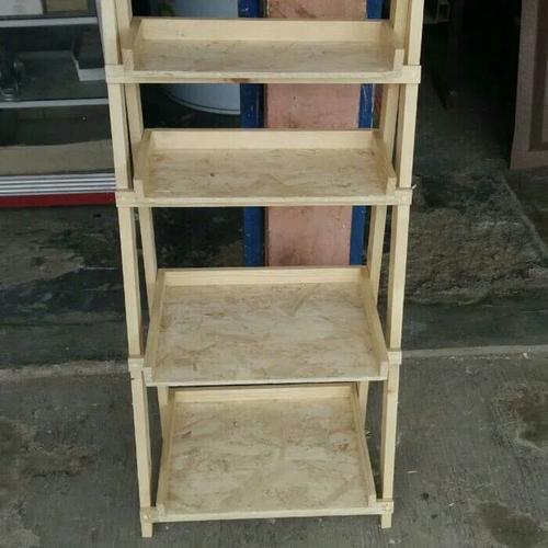 Jual rak display kayu lipat 4 sap || rak pajangan murah dekorasi ...