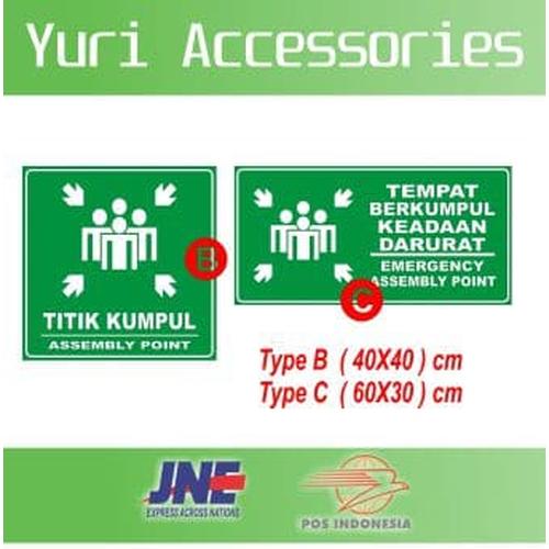 Jual papan Nama Rambu K3 TITIK KUMPUL / ASSEMBLY POINT AKRYLIK - Kab ...