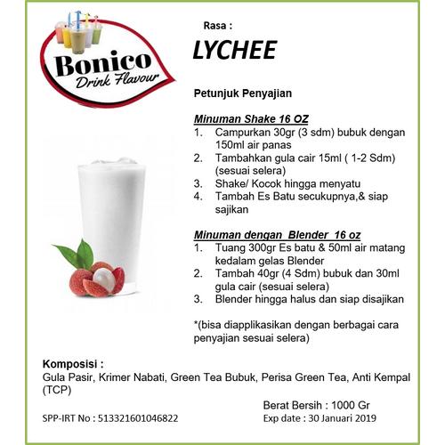 Jual BONICO LYCHEE powder 1kg Bubuk minuman SHAKE MILK LECI LECY - THAI ...