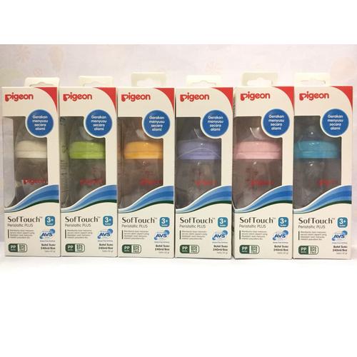 Jual Pigeon Botol PP Wide Neck with Peristaltic Plus Nipple 240ml - 330ml - Jakarta Pusat ...