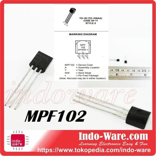 Jual MPF102 MPF 102 JFET VHF Amplifier Package to-92 mpf102 mpf 102 ...