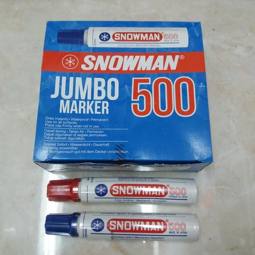 Jual Spidol Permanent Jumbo Snowman 500 / Spidol Marker Snowman 500 ...