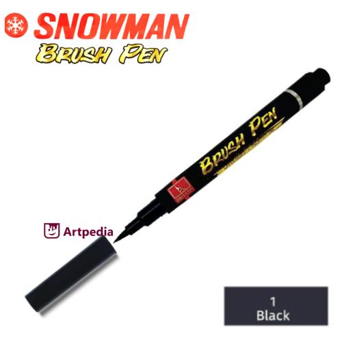 Jual Snowman Brush Pen - Black / Brush Pen Snowman BM-1 - Kab. Bandung ...