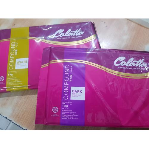 Jual Colatta dark compound 500gr repack potongan / coklat DCC +/- 500gr ...