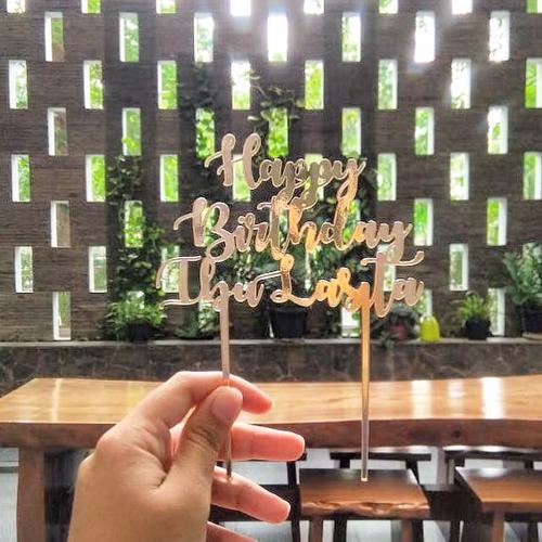 Jual CAKE TOPPER / TOPPER KUE / AKRILIK TOPPER ukuran Medium (CUSTOM ...