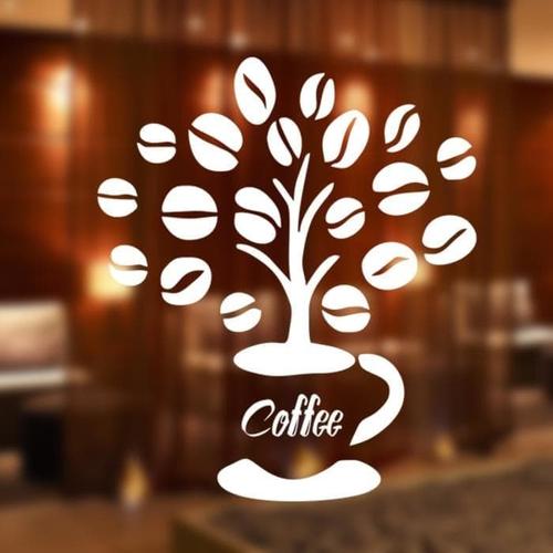 Jual Stiker Pohon Kopi Coffee Toko Cafe Kaca Dinding Jendela Sticker ...