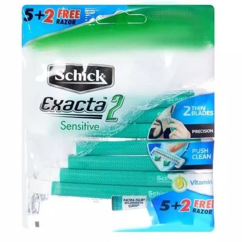 Jual Schick Exacta 2 Sensitive with Vitamin E ( ISI 7 PC) Original 100% ...