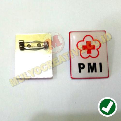 Jual Pin PMI Kotak - Bros Palang Merah Indonesia - Emblem - Kab ...