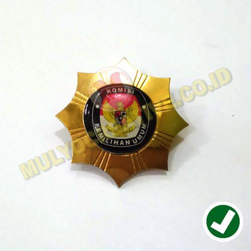 Jual Pin KPU Logam Kuningan - Logo Komisi Pemilihan Umum - Kab ...
