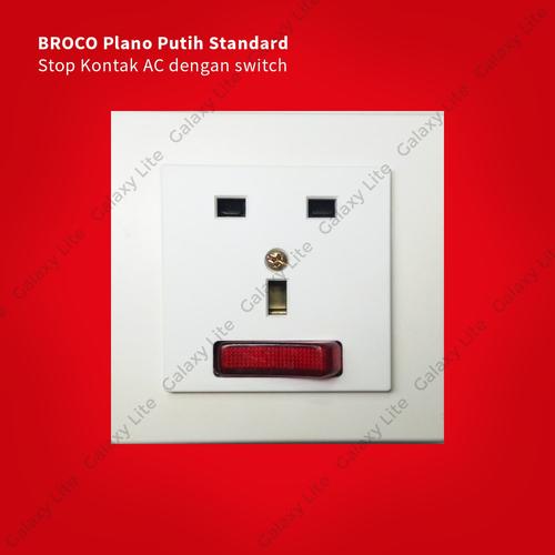 Jual Stop Kontak AC + Switch Broco Plano Putih - Jakarta Pusat - Galaxy ...