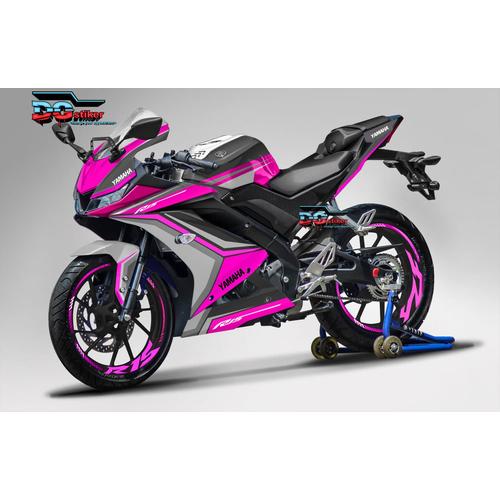 Jual Decal stiker yamaha r15 V3 Hitam pink Line art - Kab. Garut - DG ...