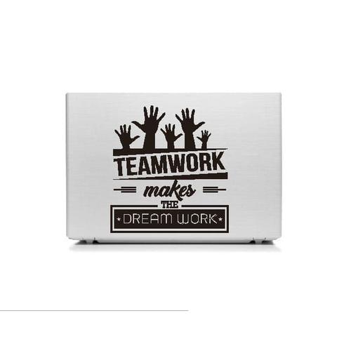 Jual Stiker Laptop Quotes Team Work Dream Garskin Cutting Sticker ...