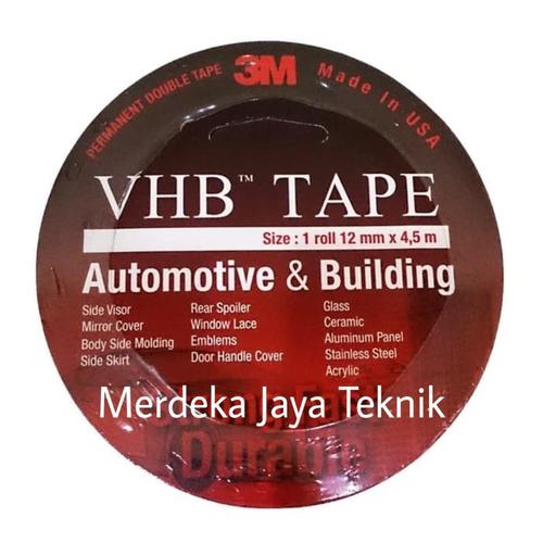 Jual Double Tape 3m VHB 4900 Ukuran 12mm x 4.5M Isolasi Bulak balik VHB ...