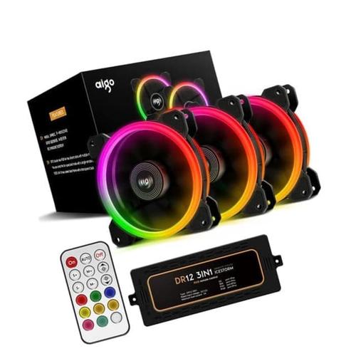 Jual AIGO DR12 PRO 3in1 Double Ring Fan RGB - Triple Pack - Jakarta ...