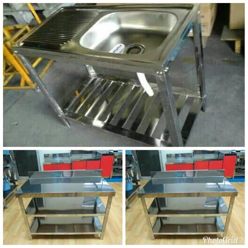 Jual Paket 2 Meja Stainless 3 Rak dan Bak Cuci Piring - Jakarta Barat ...