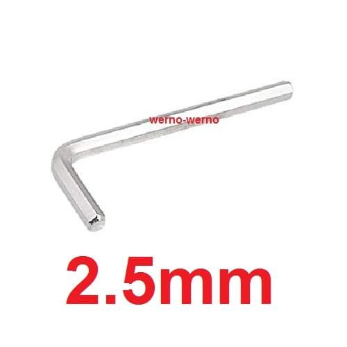 Jual Kunci L 2.5mm Steel Hex Allen Wrench Key 2,5mm Baut Mur Hexagon ...