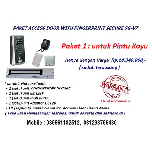 Jual FINGERPRINT SECURE SG-V7 PAKET ACCESS DOOR ( PINTU KAYU ...