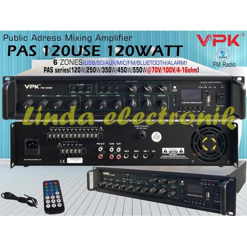 Jual amplifier systems vpk pas120use 120watt 6zones pas 120use ...