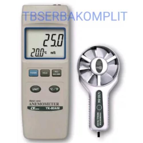 Jual LUTRON YK-80AM ANEMOMETER METAL PROBE VANE AIR FLOW AIR VELOCITY ...