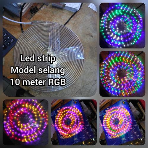 Jual Rope light - led strip model selang RGB 10 meter 10m warna warni ...