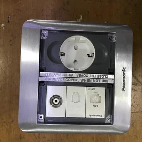 Jual stop kontak panasonic lantai telepon data tv window cat5e ...