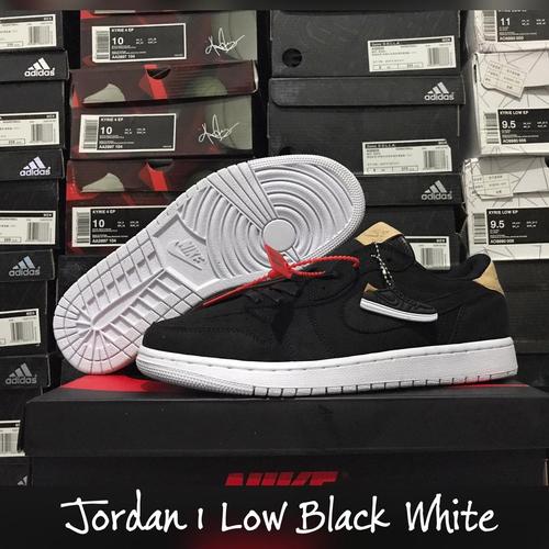 Jual Sepatu Basket Jordan 1 Low Casual Black White Hitam Putih - Kota ...